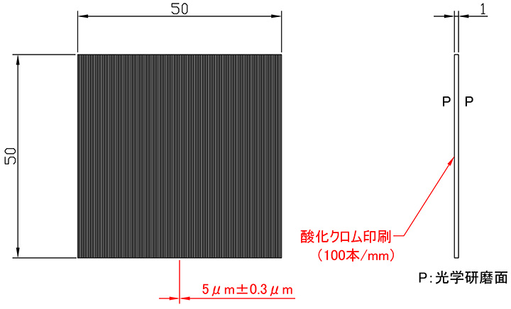 RR01 ･ RR02 Detailed view | Ronchi Ruling (Transmissive type) | Test ...